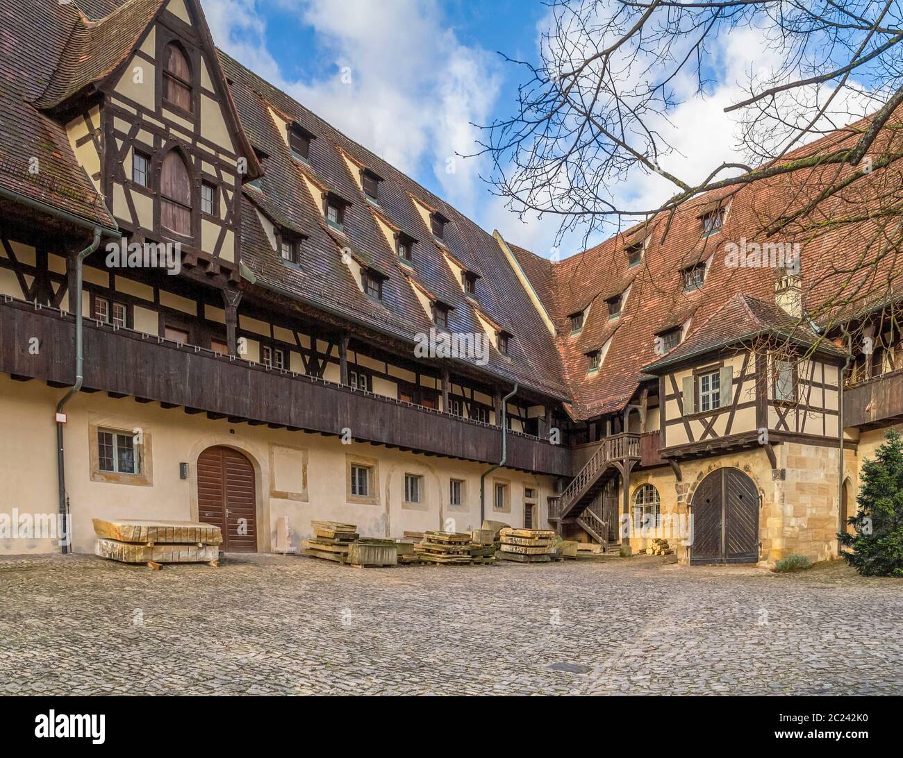 medieval location named Old Palace in Bamberg, Bavaria Stock Photo - Alamy