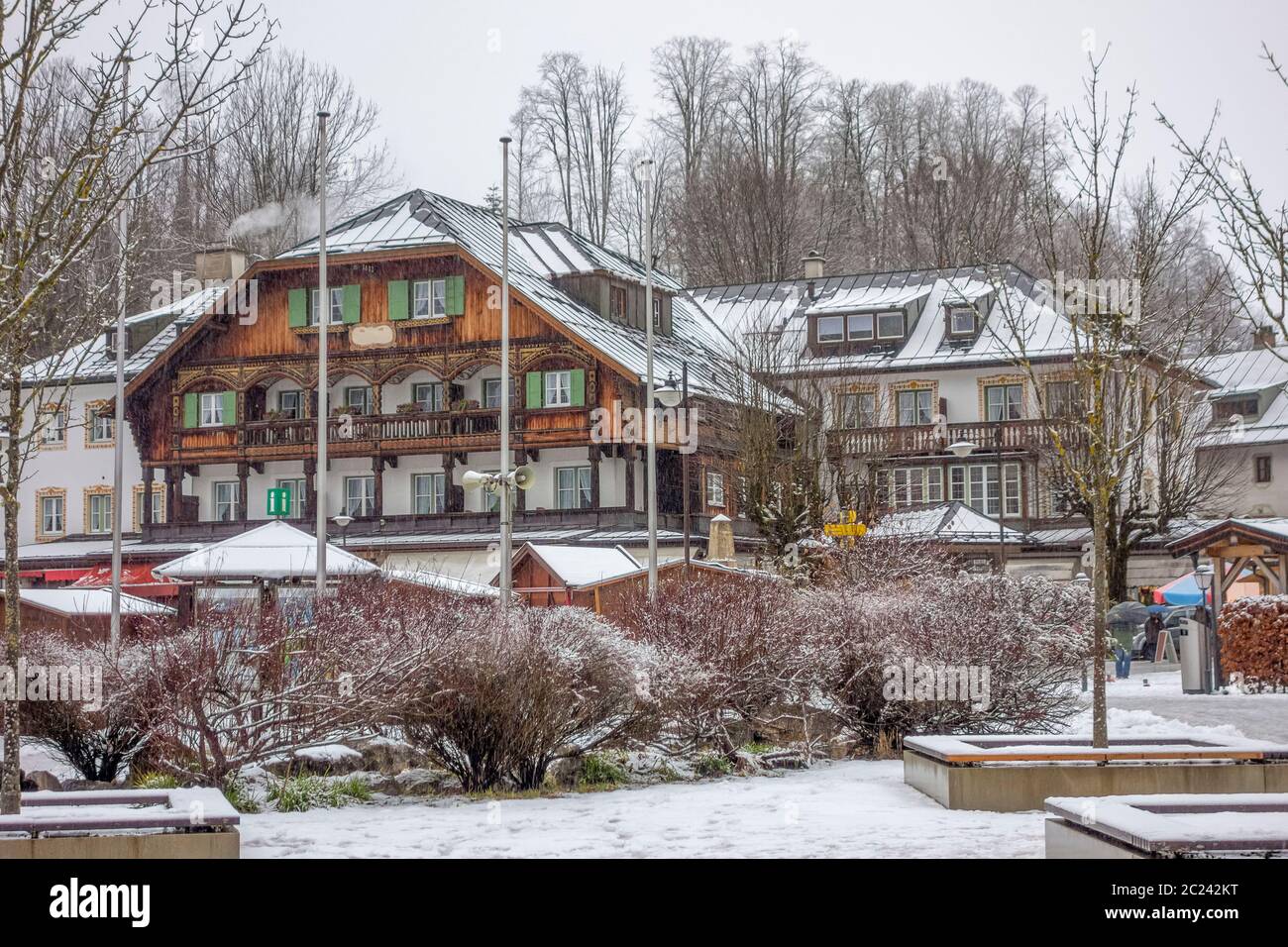Scenery around Schoenau am Koenigssee in Bavaria at winter time Stock ...