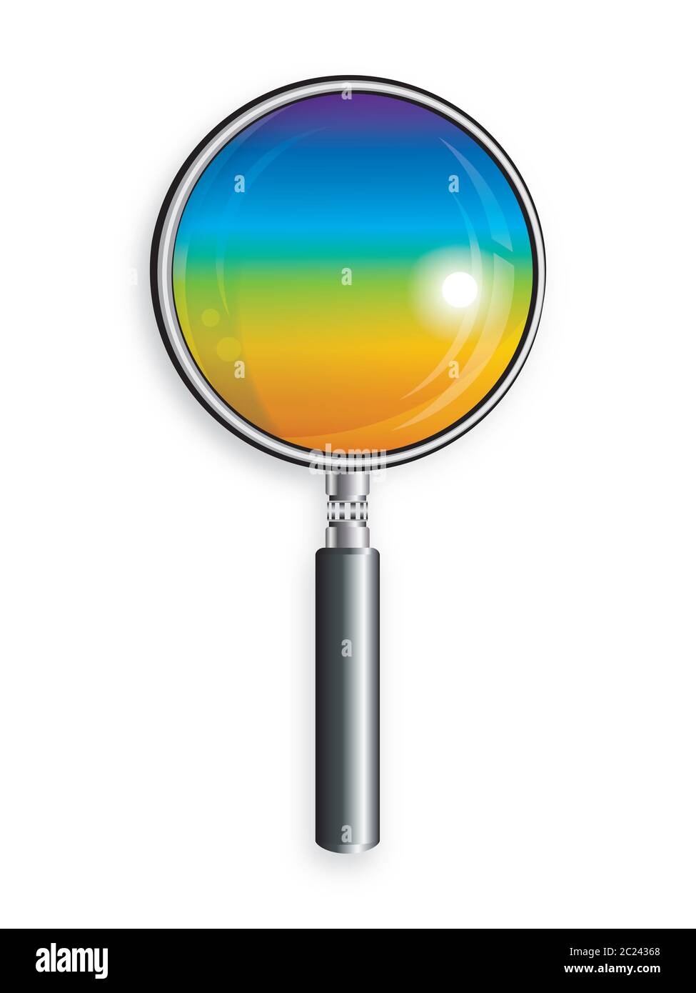 Rainbow And Magnifying Glass
