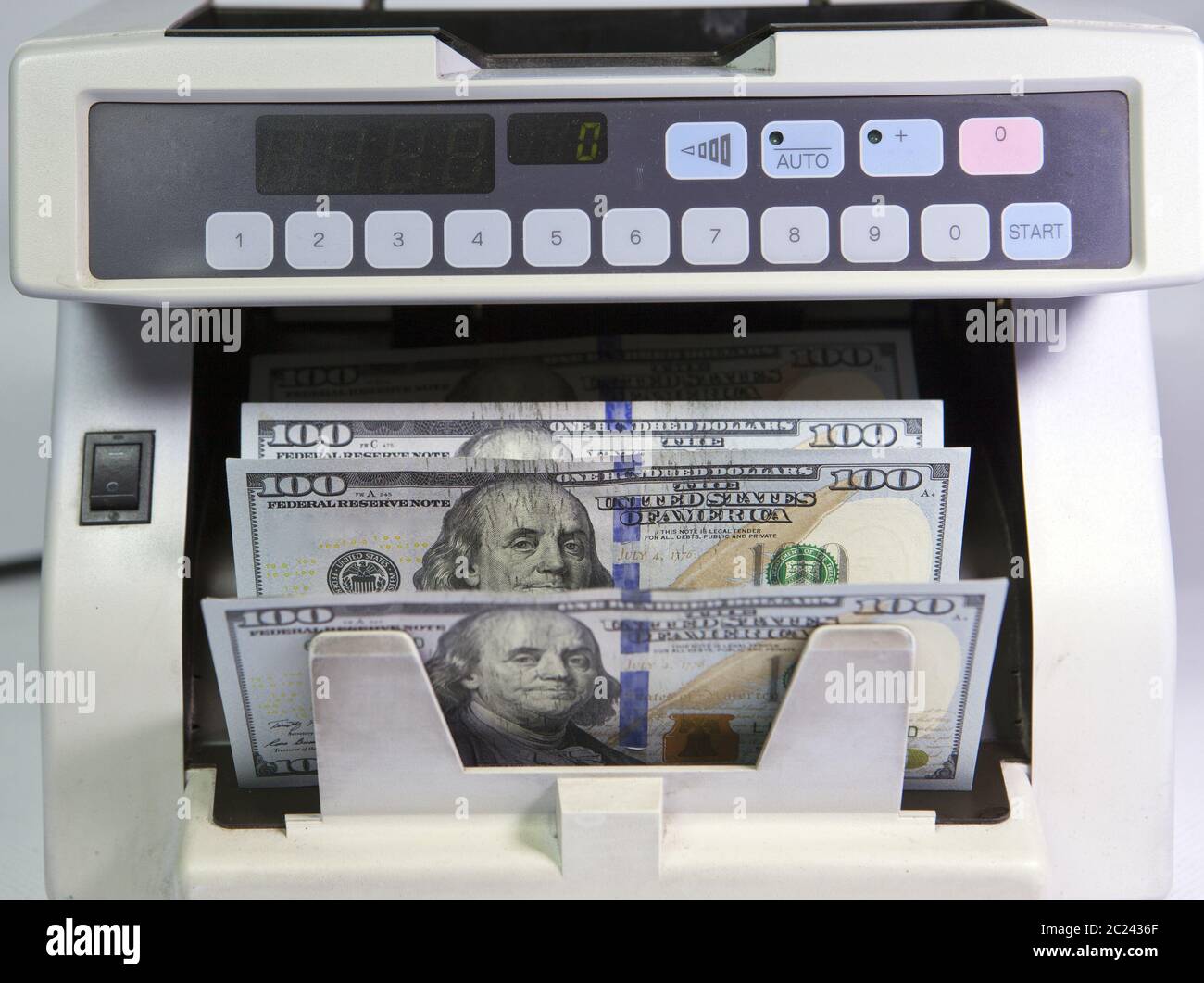 electronic money counter machine is counting is counting the American ...