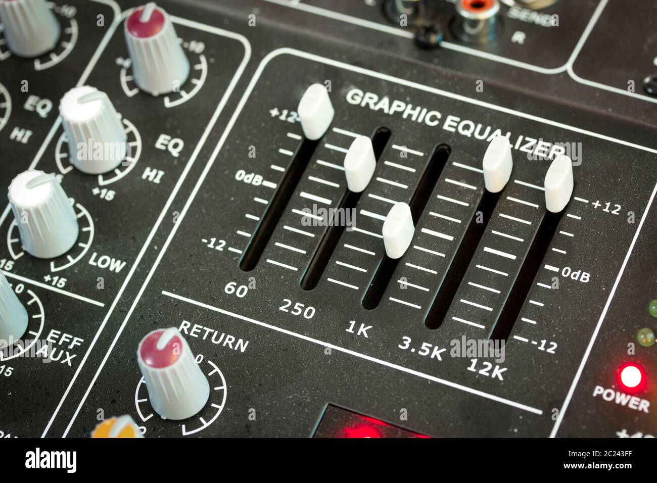 sound music mixer control panel Stock Photo - Alamy