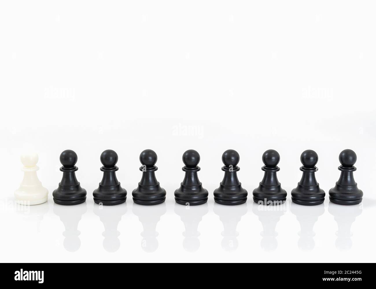 Closeup black and white chess pieces on chessboard, Set of chess ...