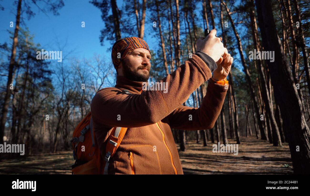 White male hiking hi-res stock photography and images - Alamy