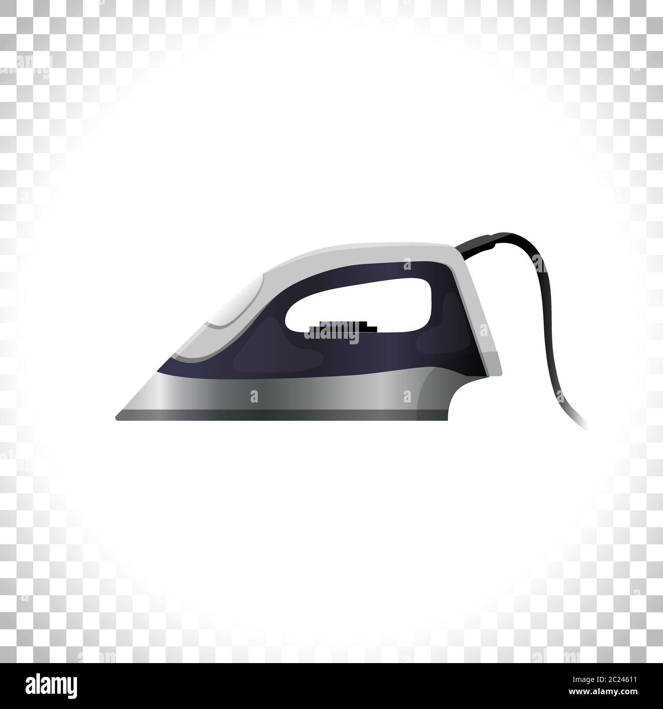 Flat image of house electric iron. Home appliance concept. Iron icon on ...