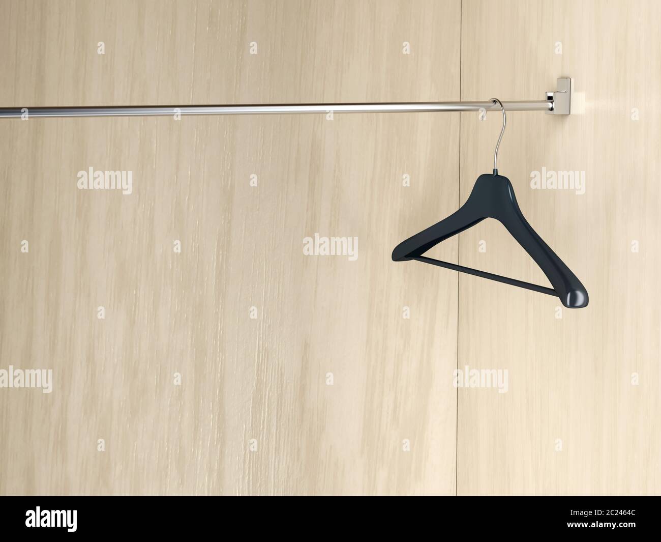 Empty hanger in the wardrobe Stock Photo - Alamy