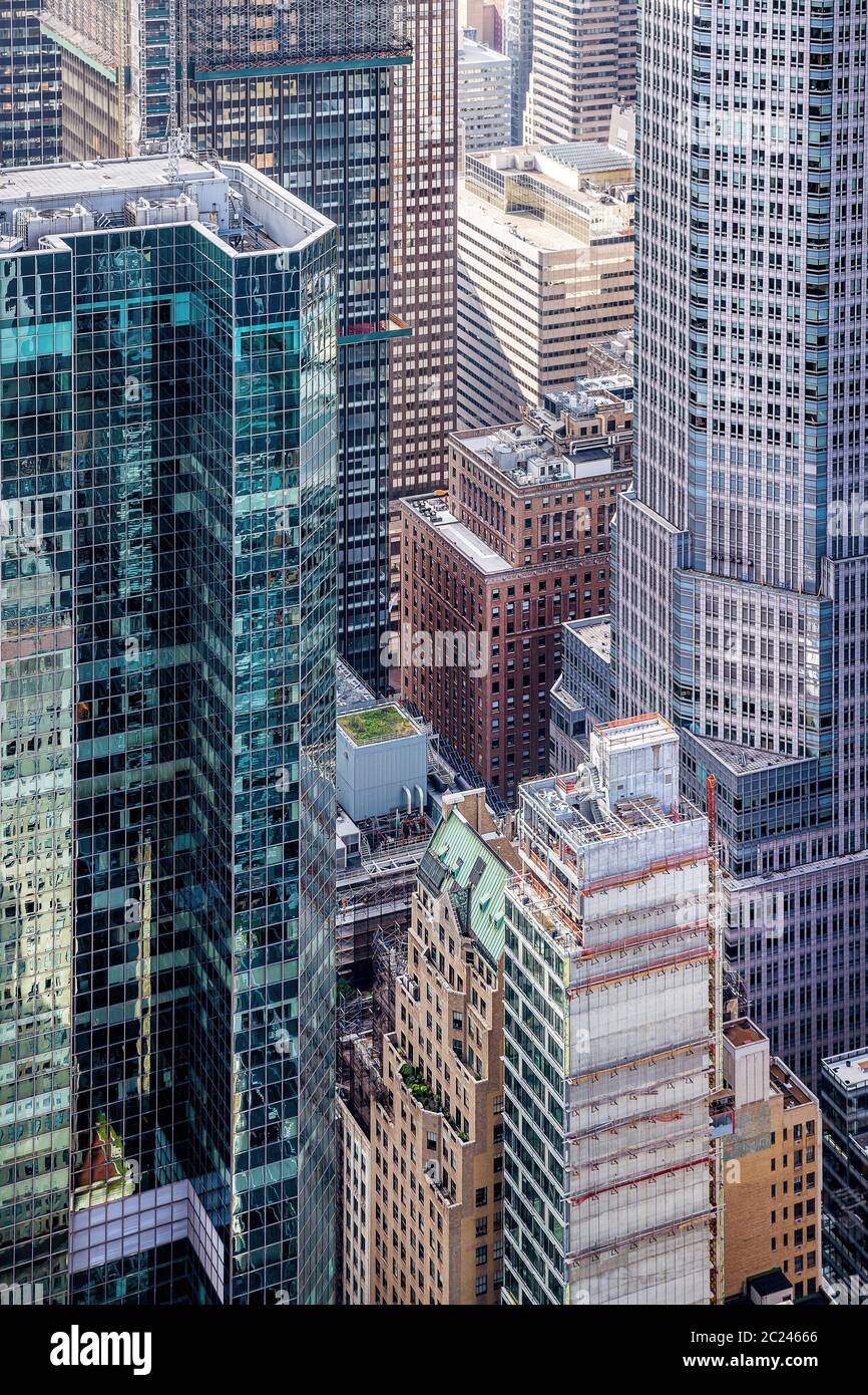 structures of modern facades in manhattan Stock Photo - Alamy