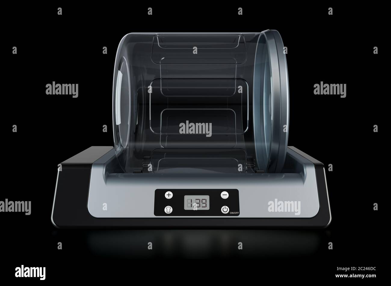Electrical vacuum marinator on black background, 3D rendering Stock ...