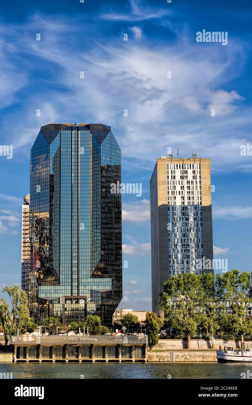 Skyscrapers on the Seine in Paris, France Stock Photo - Alamy