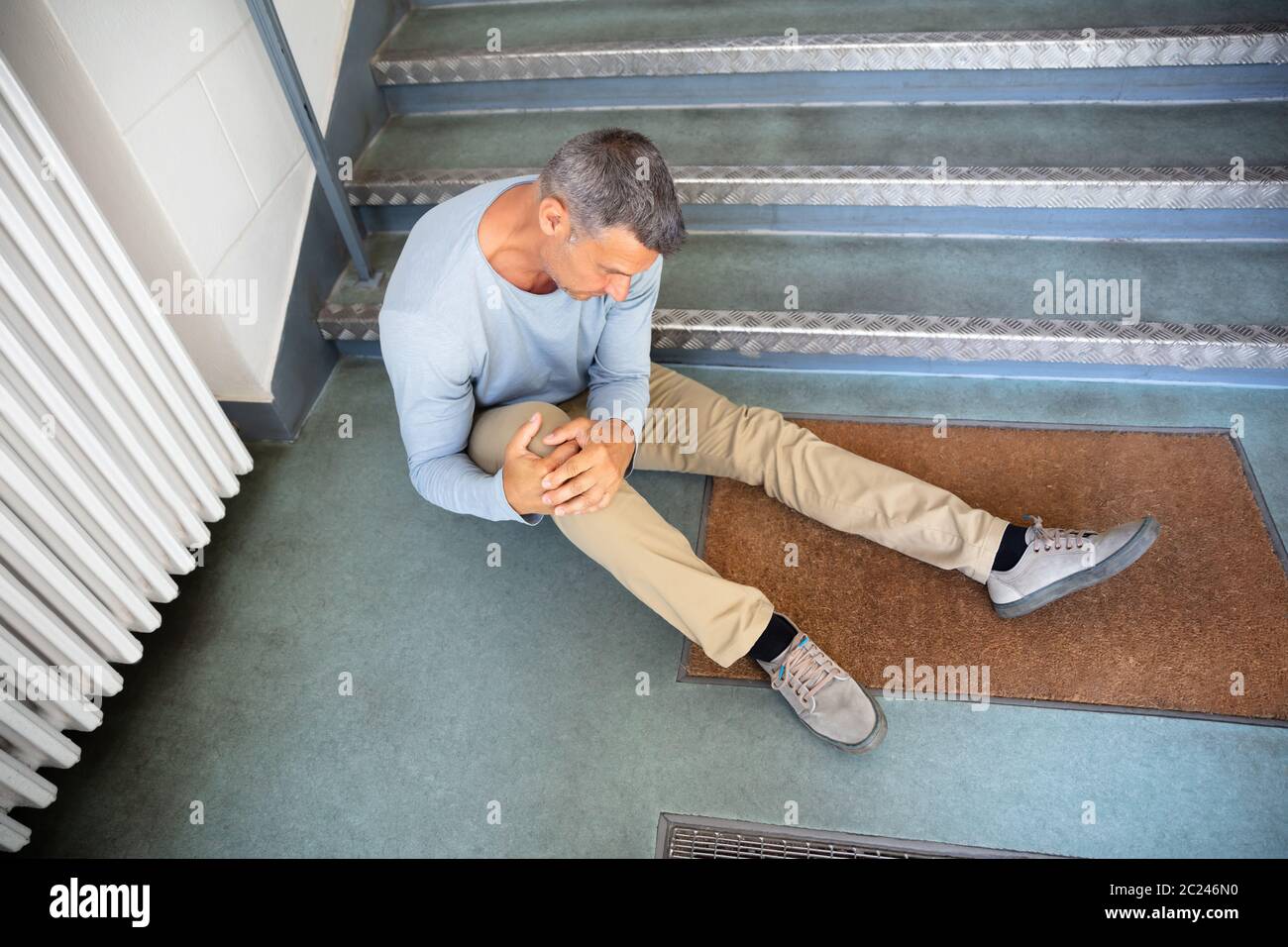 Man Falling Down Stairs Home High Resolution Stock Photography and ...
