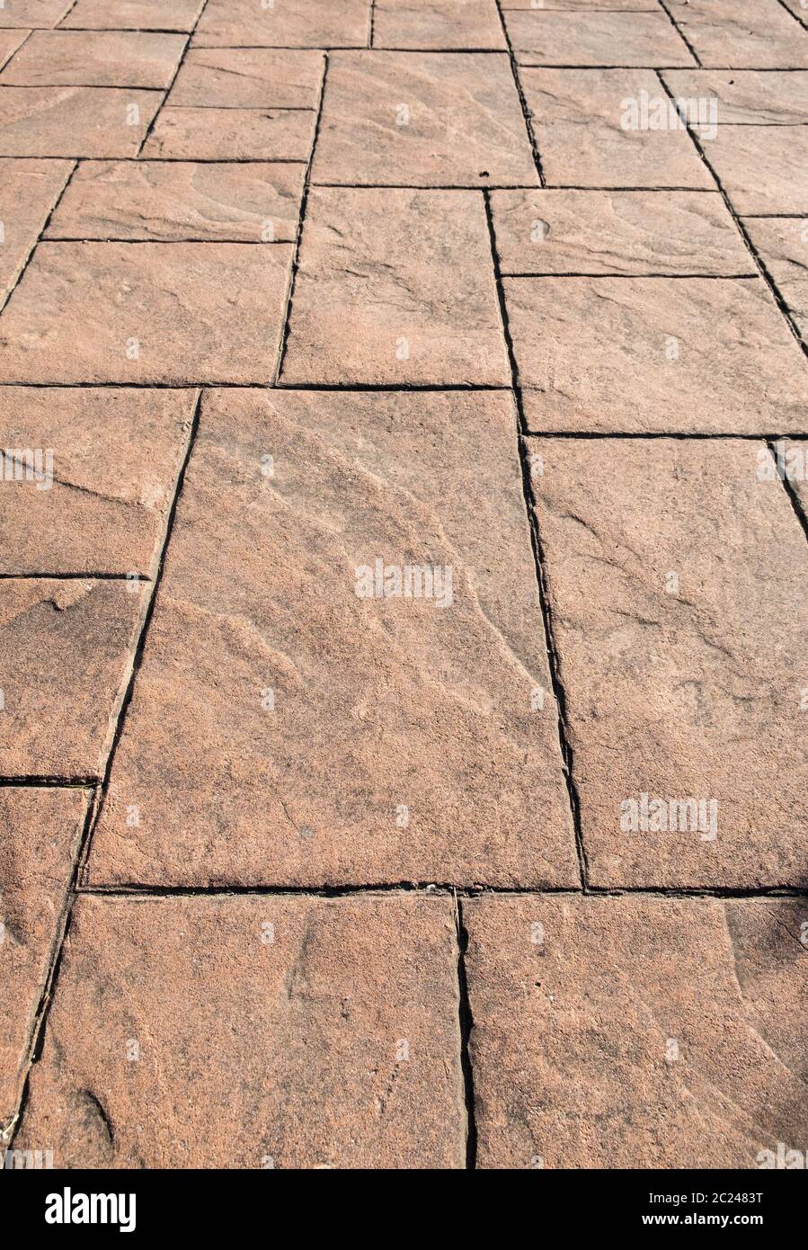 stamped concrete pavement, slate stone tile on cement stones pattern ...