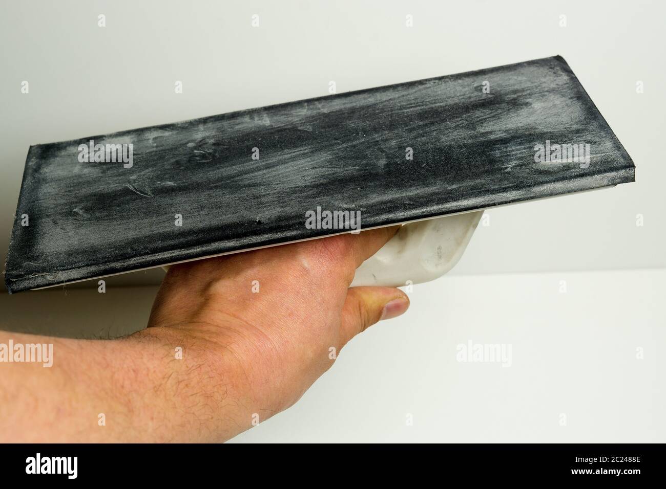 Black and white tiles with moss hi-res stock photography and images - Alamy