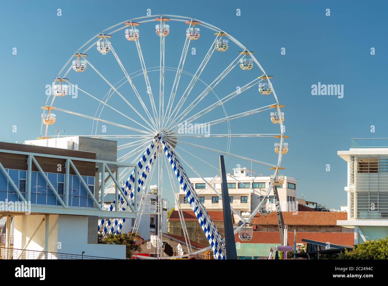 Ferris wheel at Limassol Old Port. Cyprus Stock Photo - Alamy