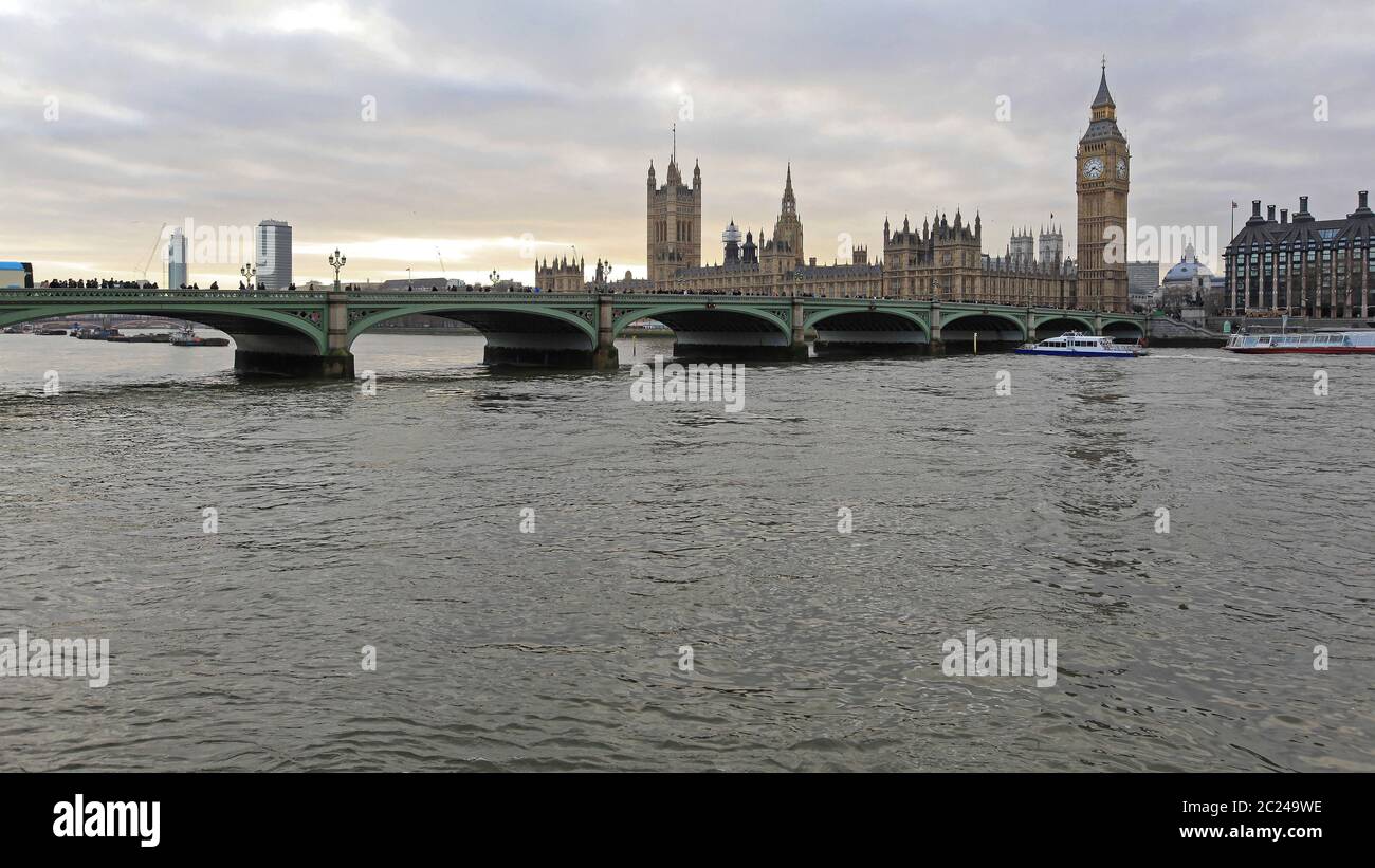 Westminster Bridge Over Thames River in London Stock Photo - Alamy
