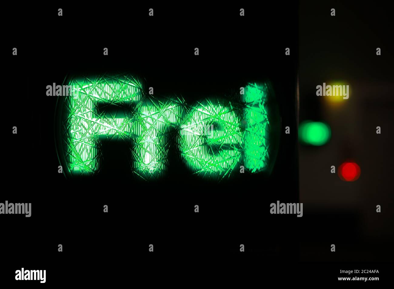"Frei" german free / open / vacant color light signal sign for traffic ...