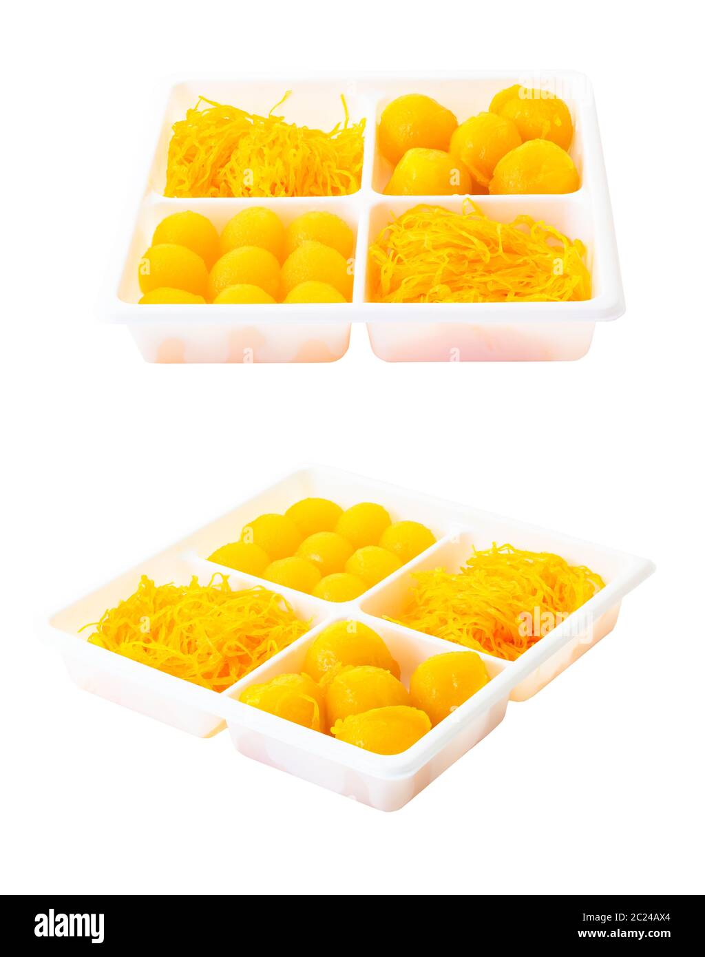 Traditional Thai dessert, Foi Thong, Met Khanoon and Thong Yip (Egg ...