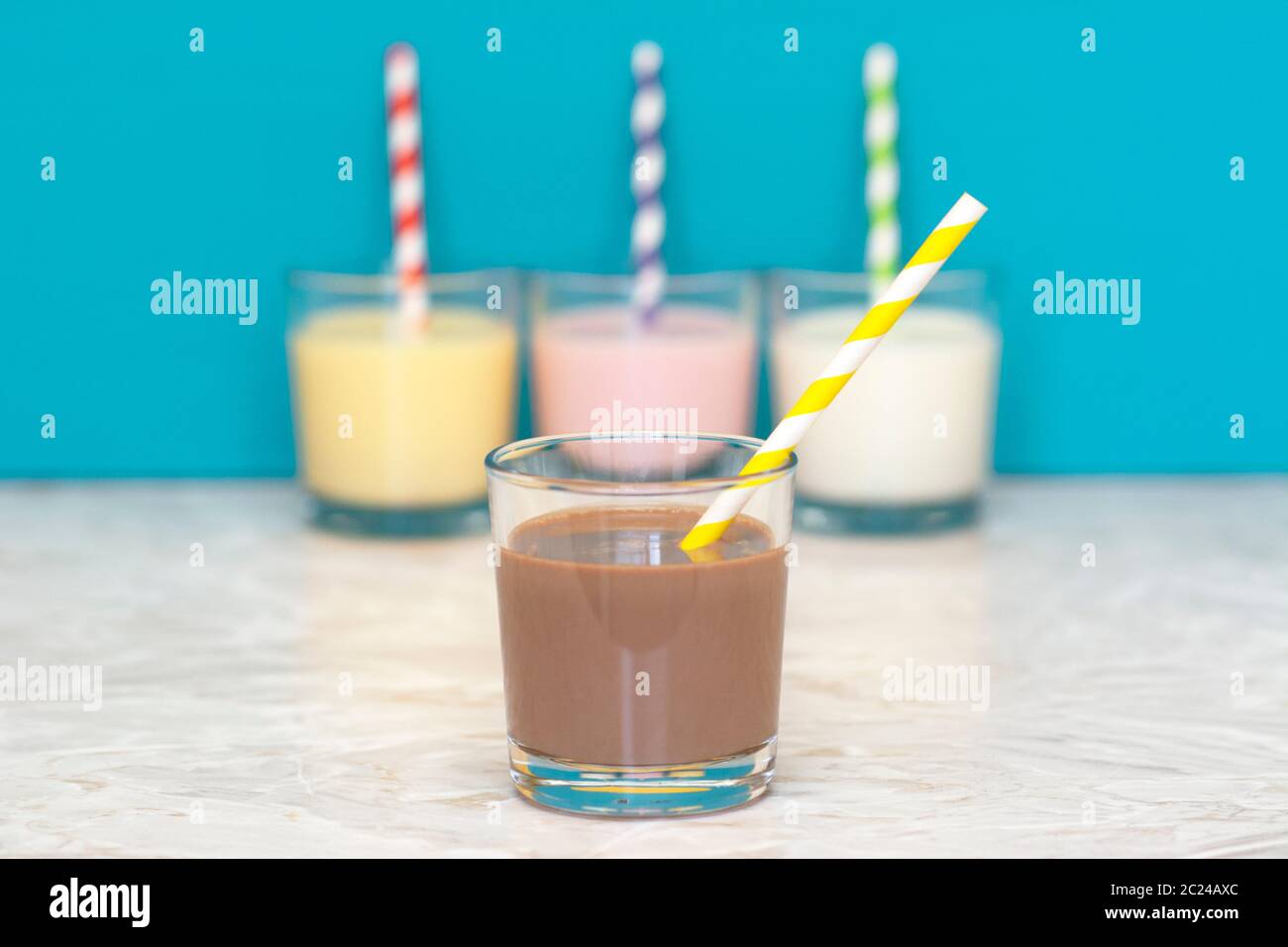 Drinking milkshakes retro hi-res stock photography and images - Alamy