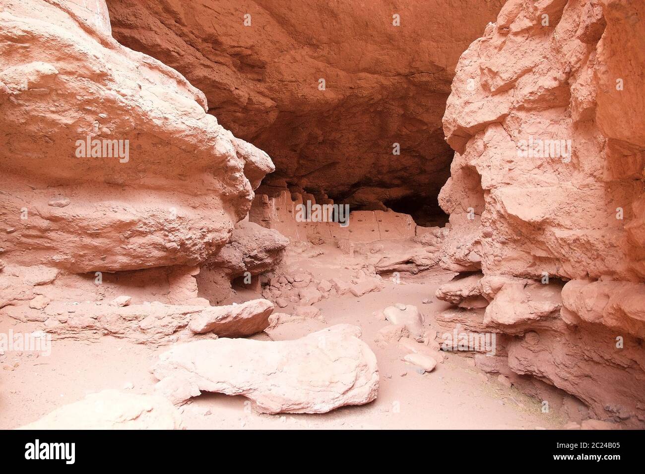 Inca barns along the Calchaqui Valley, Argentina. Site used by Inca to ...