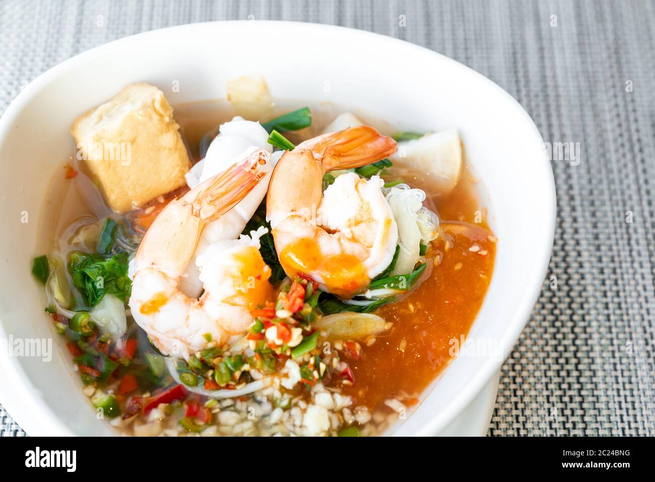 seafood Thai suki Sukiyaki - Stirred vermicelli in spicy soybean paste ...