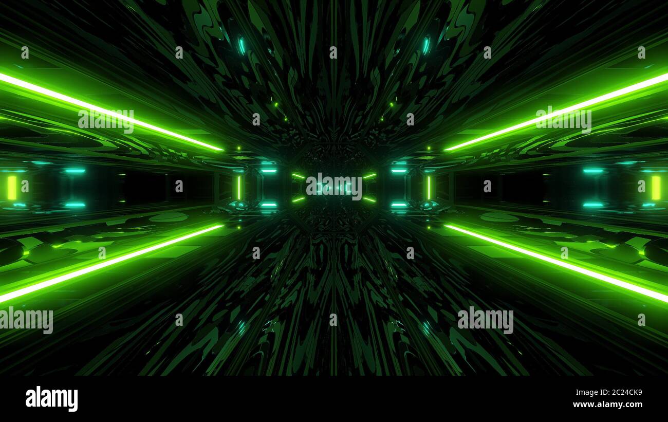 textured scifi glitter tunnel corridor wallpaper background 3d illustration, glowing shine ...