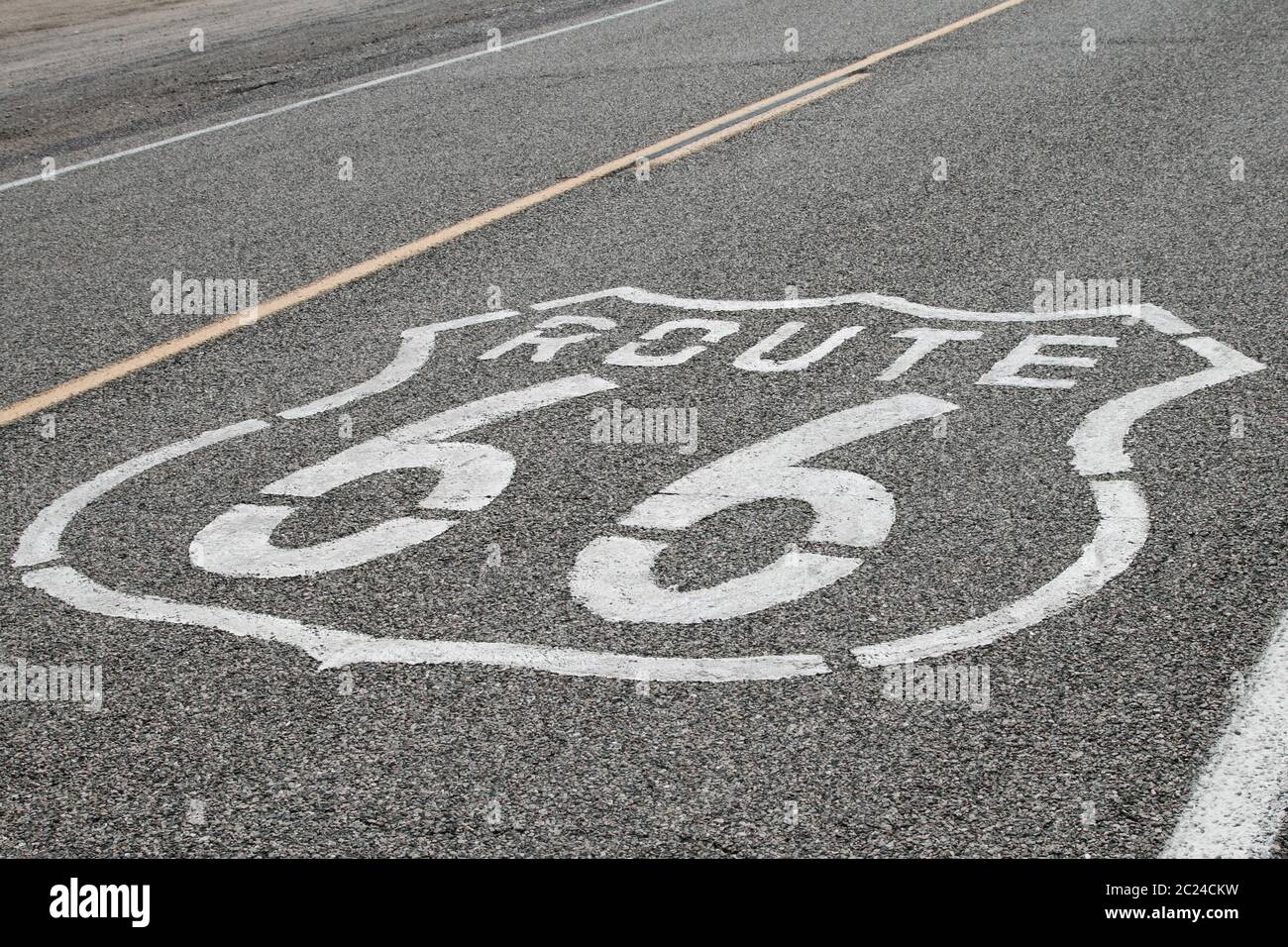 Lettering of Historic Route 66 America Stock Photo - Alamy