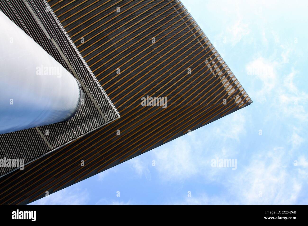 View abstract on pillar top to top of roof Stock Photo - Alamy
