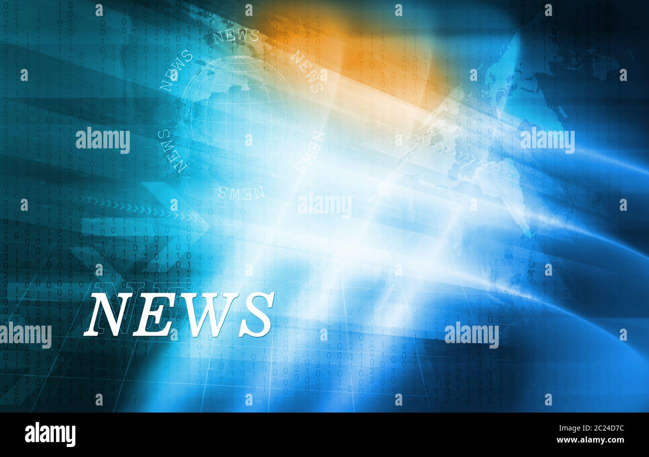 Graphical digital news background with arrows and news text Stock Photo ...