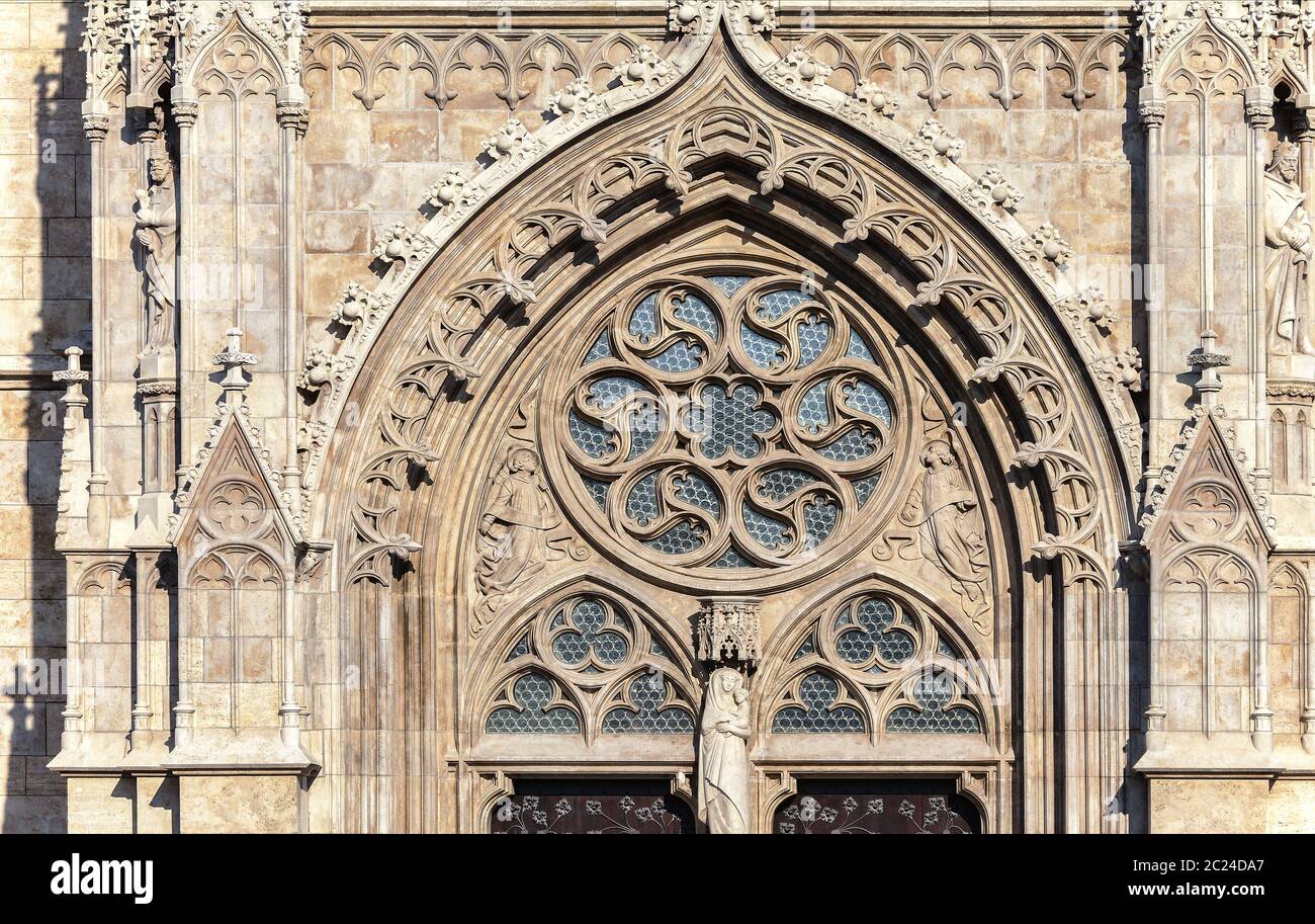 Budapest, Matthias Church, detail of an entrance Stock Photo - Alamy