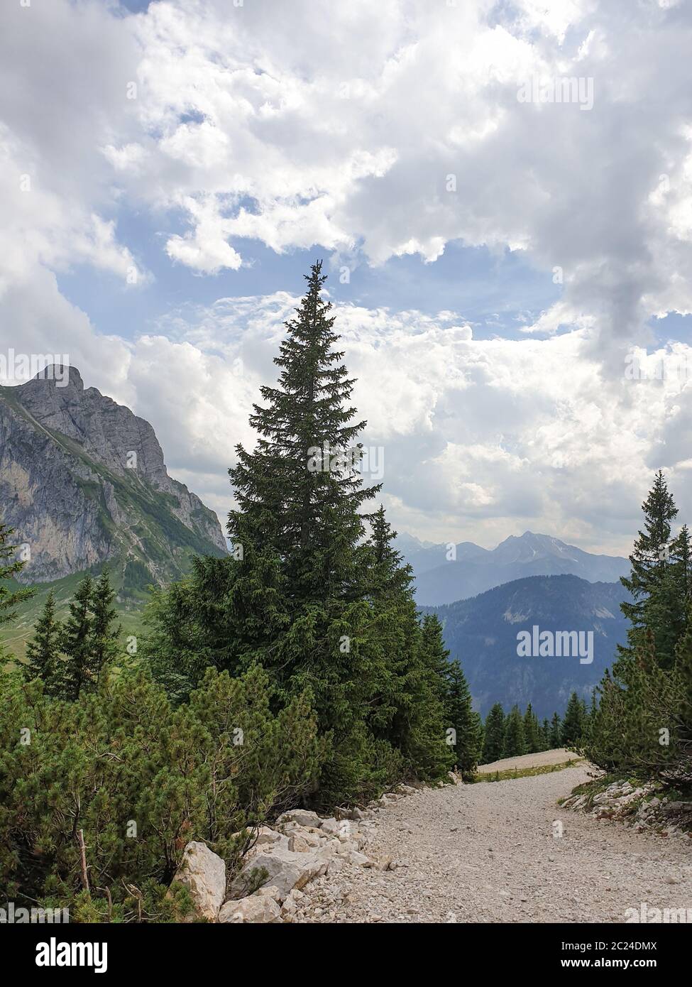 hiking in the german alps Stock Photo - Alamy
