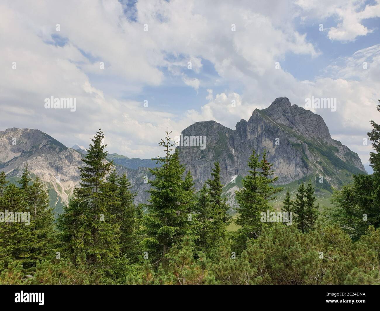 hiking in the german alps Stock Photo - Alamy