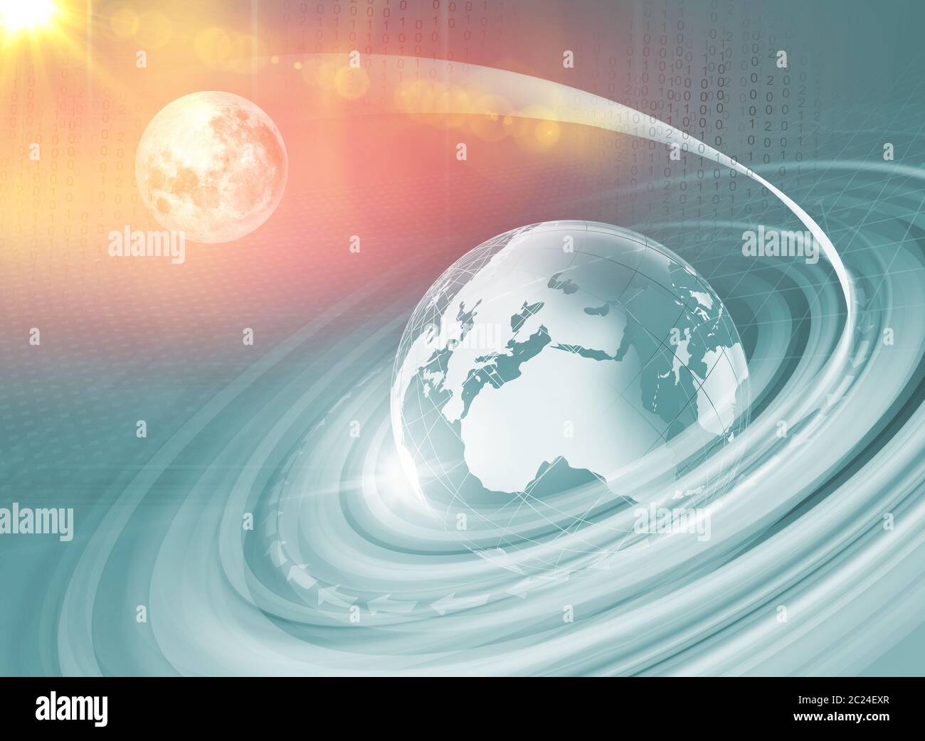 Graphical digtial world background Stock Photo - Alamy
