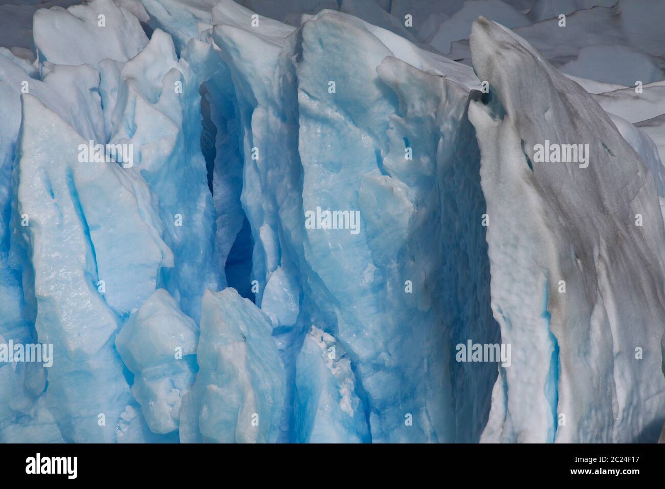 Closeup iceberg of glacier with detail of crystal and tree Stock Photo ...