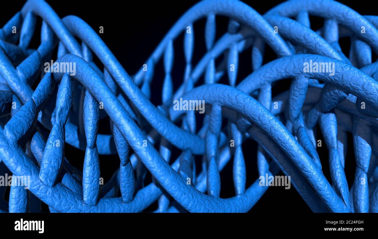 DNA. Abstract 3d polygonal wireframe DNA molecule helix spiral Stock ...