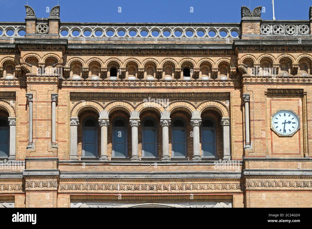Clock and Windows at Hanover Train Station Stock Photo - Alamy
