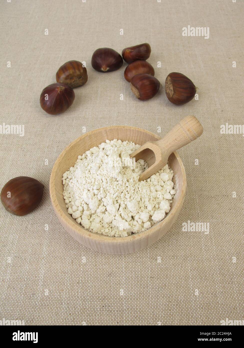 Gluten free sweet chestnut flour made from marrons used to make bread ...