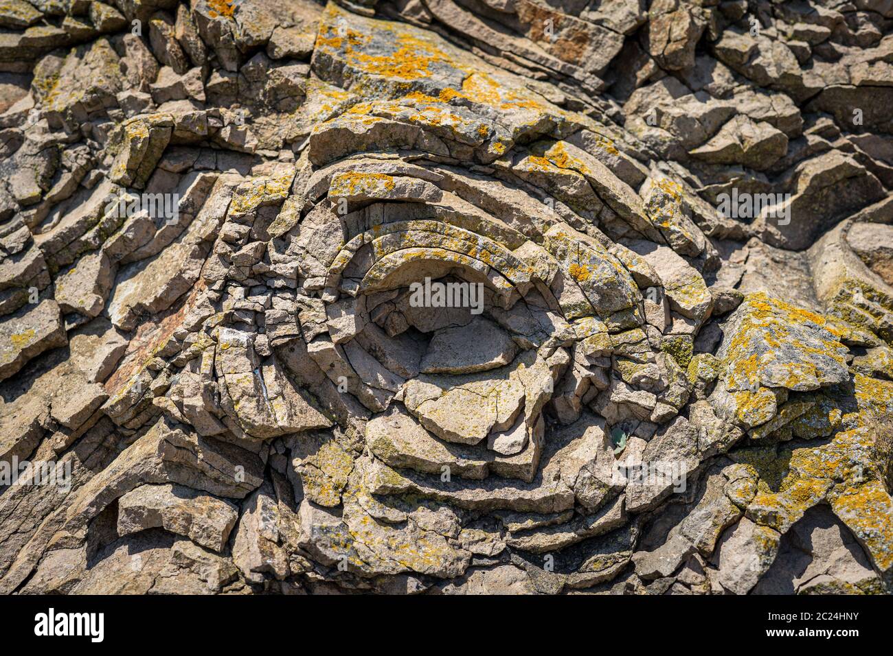 Sedimentary rock. Structure of natural stone. Background Stock Photo ...