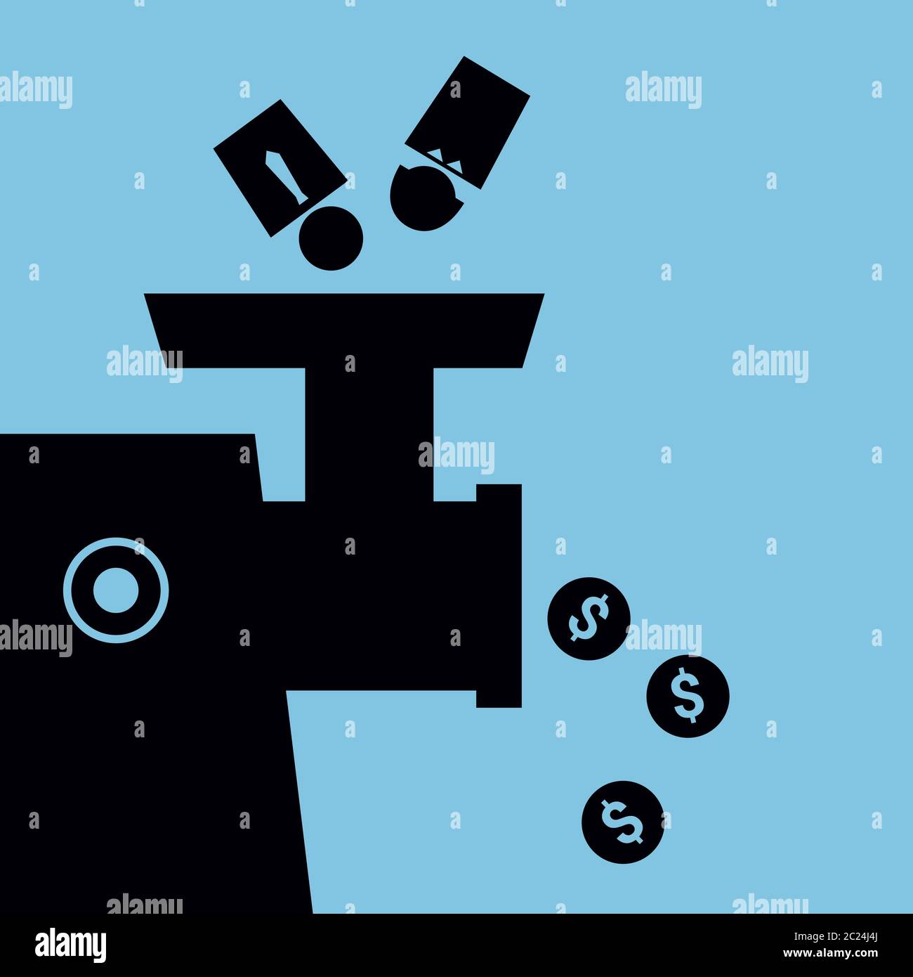 Money greed woman black Stock Vector Images - Alamy