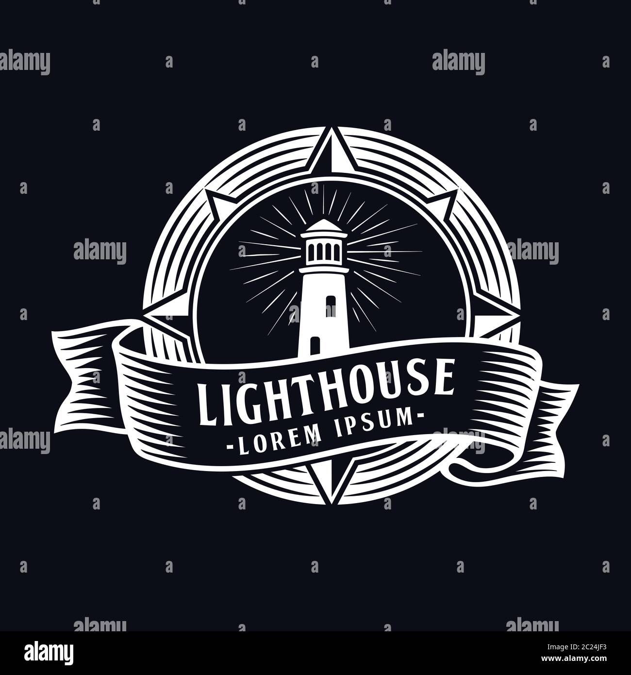 Lighthouse logo. Vector and illustration Stock Vector Image & Art - Alamy