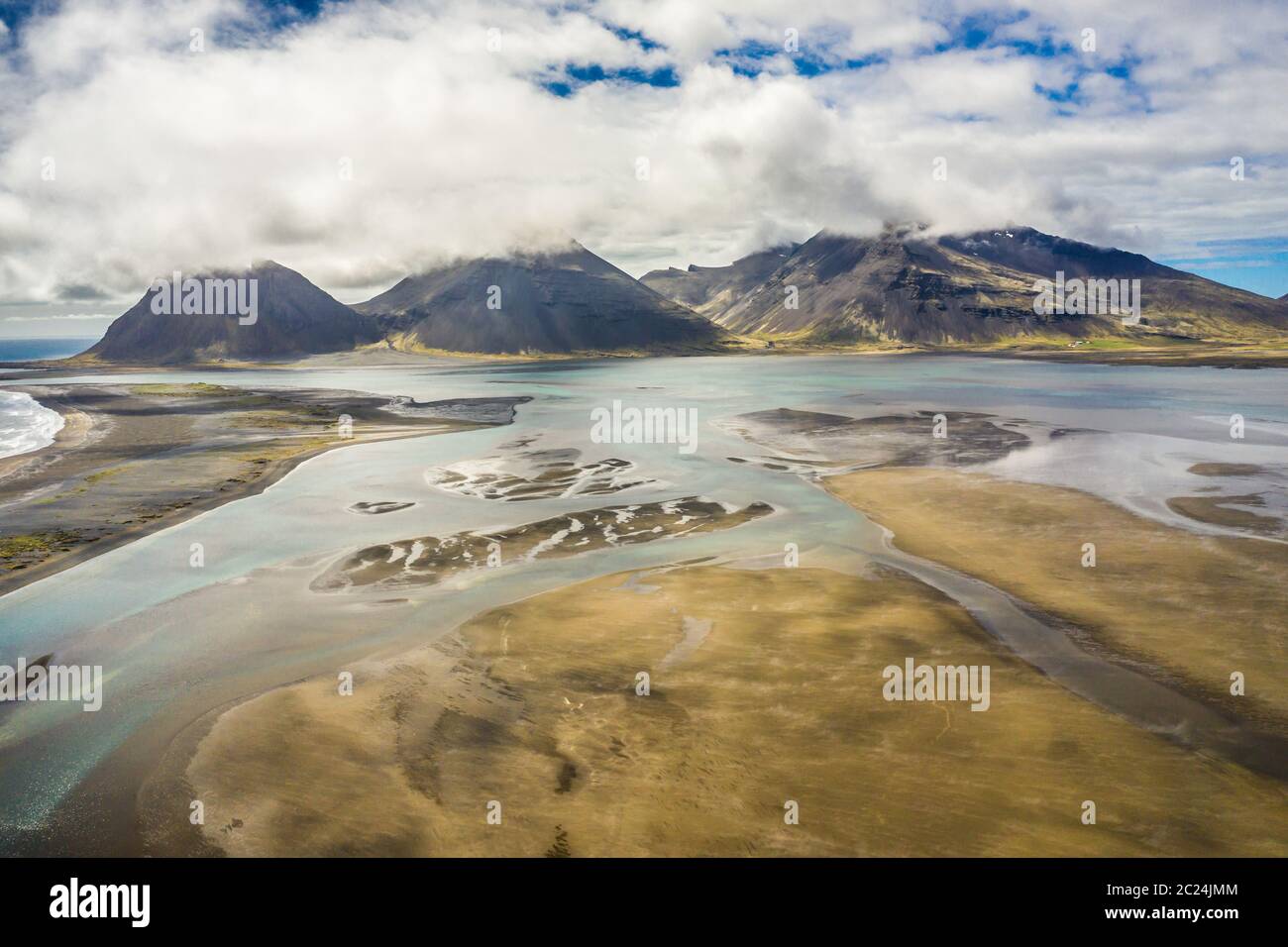 The beautiful unique aerial view landscape of Iceland Stock Photo - Alamy