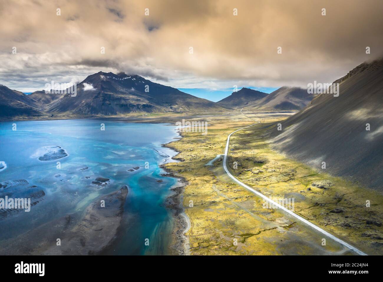 The beautiful unique aerial view landscape of Iceland Stock Photo - Alamy