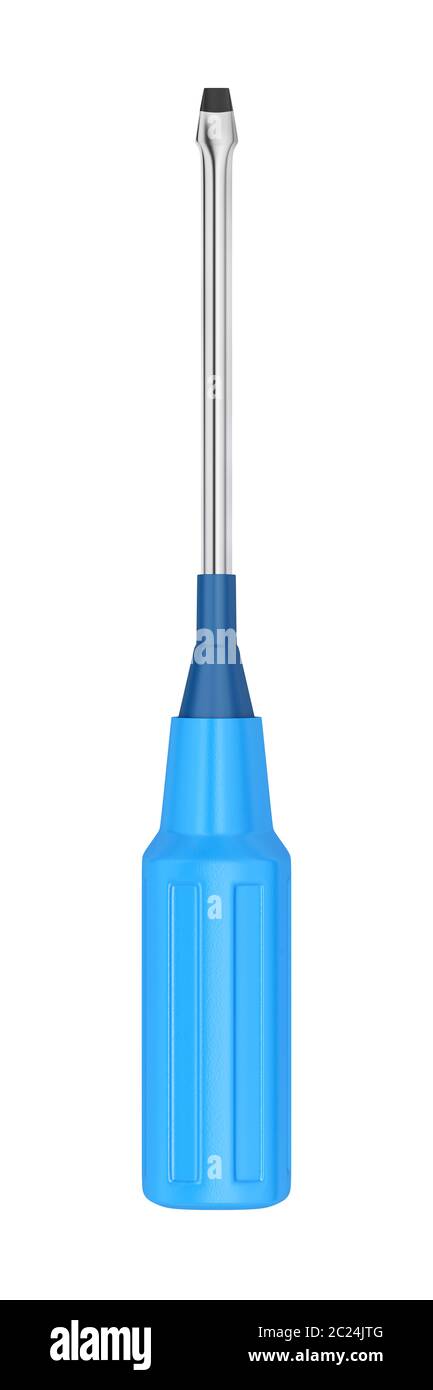 Blue screwdriver isolated on white background Stock Photo - Alamy