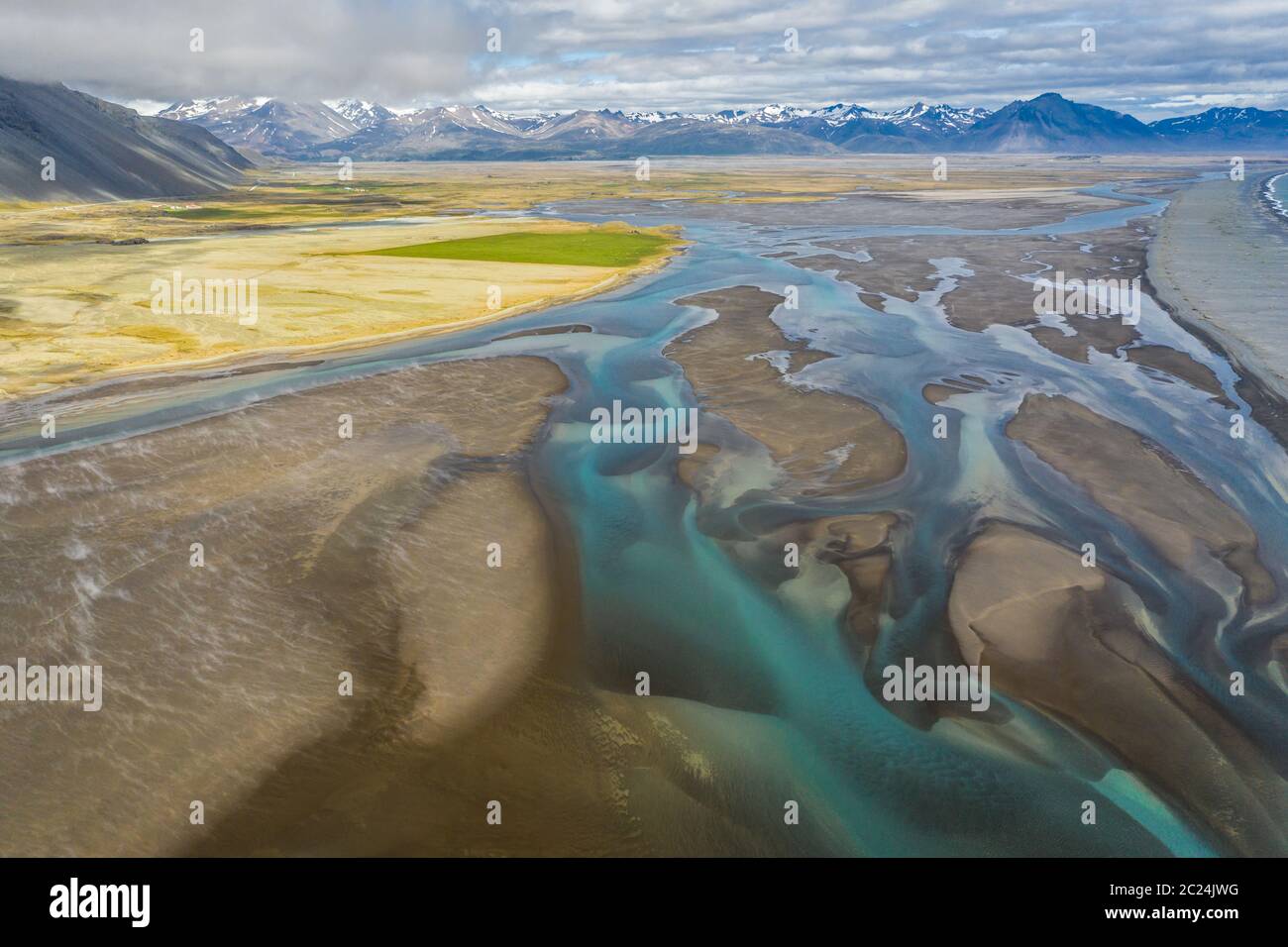 The beautiful unique aerial view landscape of Iceland Stock Photo - Alamy