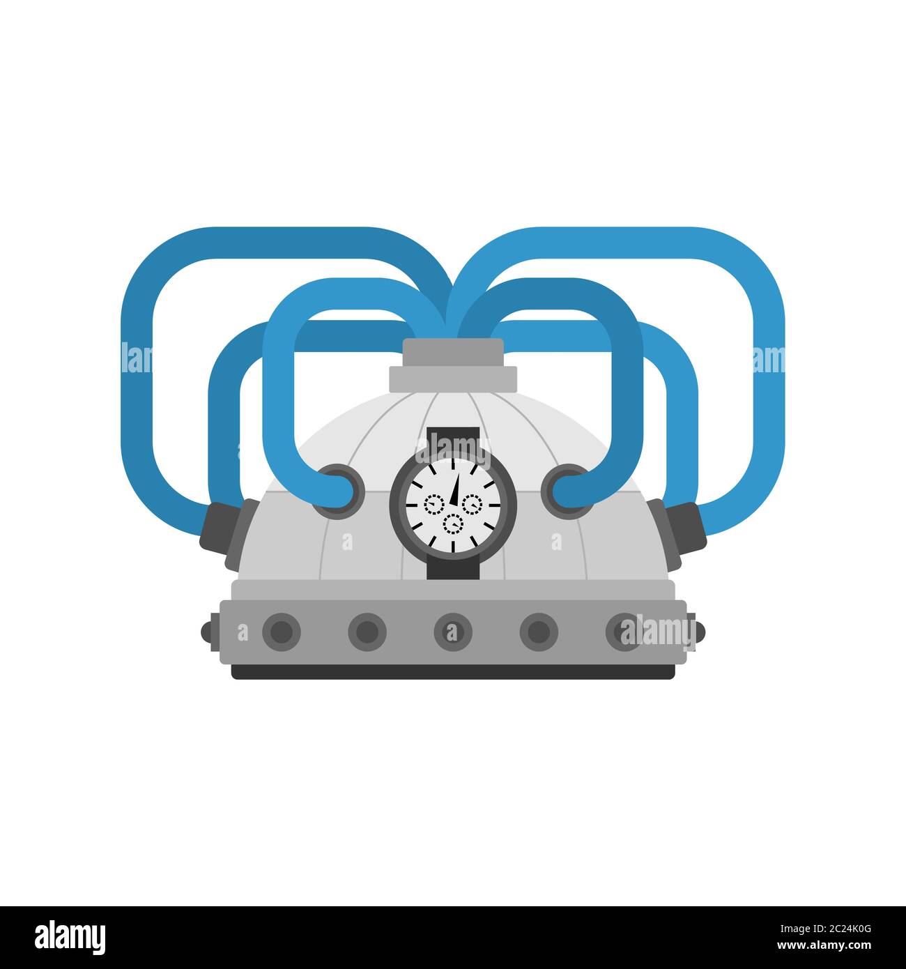 Brain stimulation helmet isolated. Apparatus Electronic action on brain ...