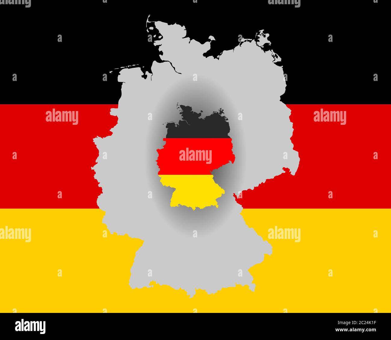 German flag and map Stock Photo - Alamy