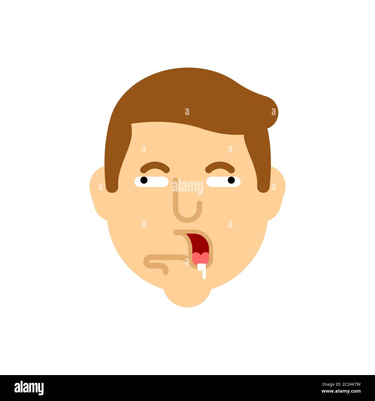 Idiot face. Nerd head isolated. vector illustration Stock Vector Image & Art - Alamy