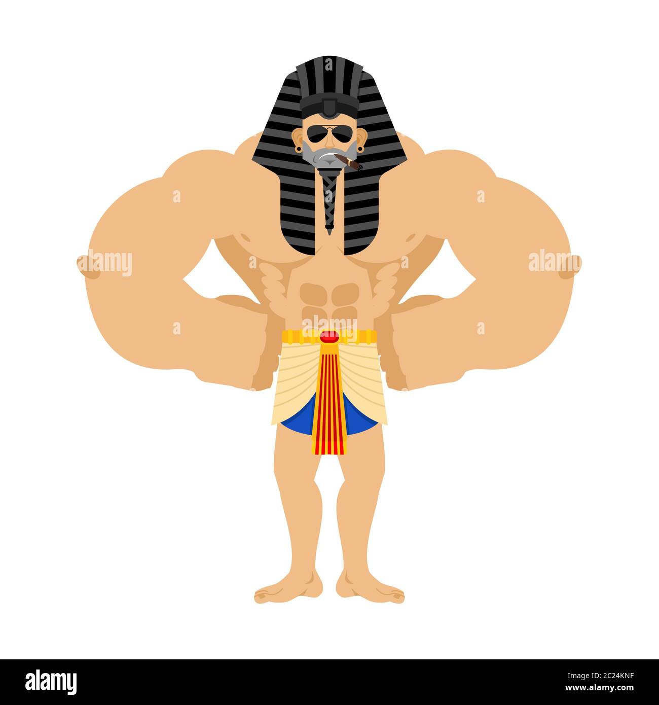 Pharaoh Strong Cool serious. Rulers of ancient Egypt strict. Vector ...