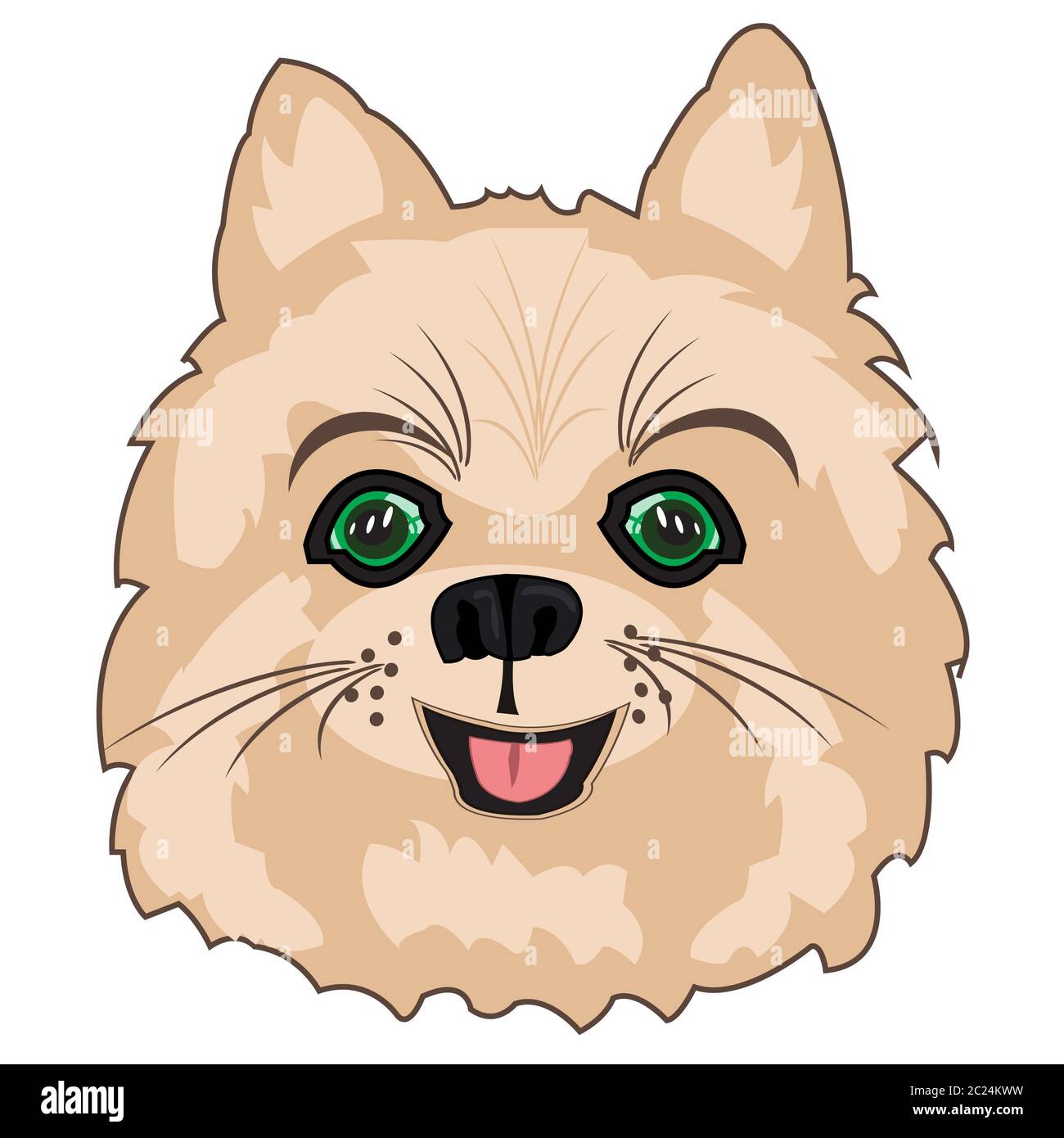 Spitz dog cartoon illustration hi-res stock photography and images - Alamy