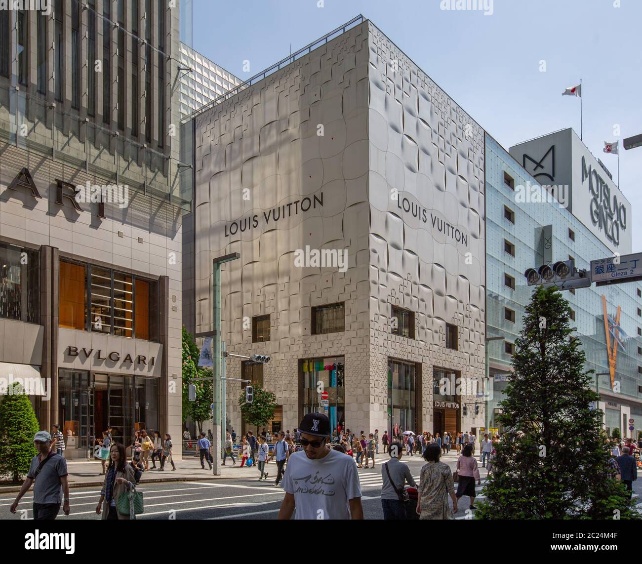 Louis Vuitton store front at Ginza street, Tokyo, Japan Stock Photo - Alamy