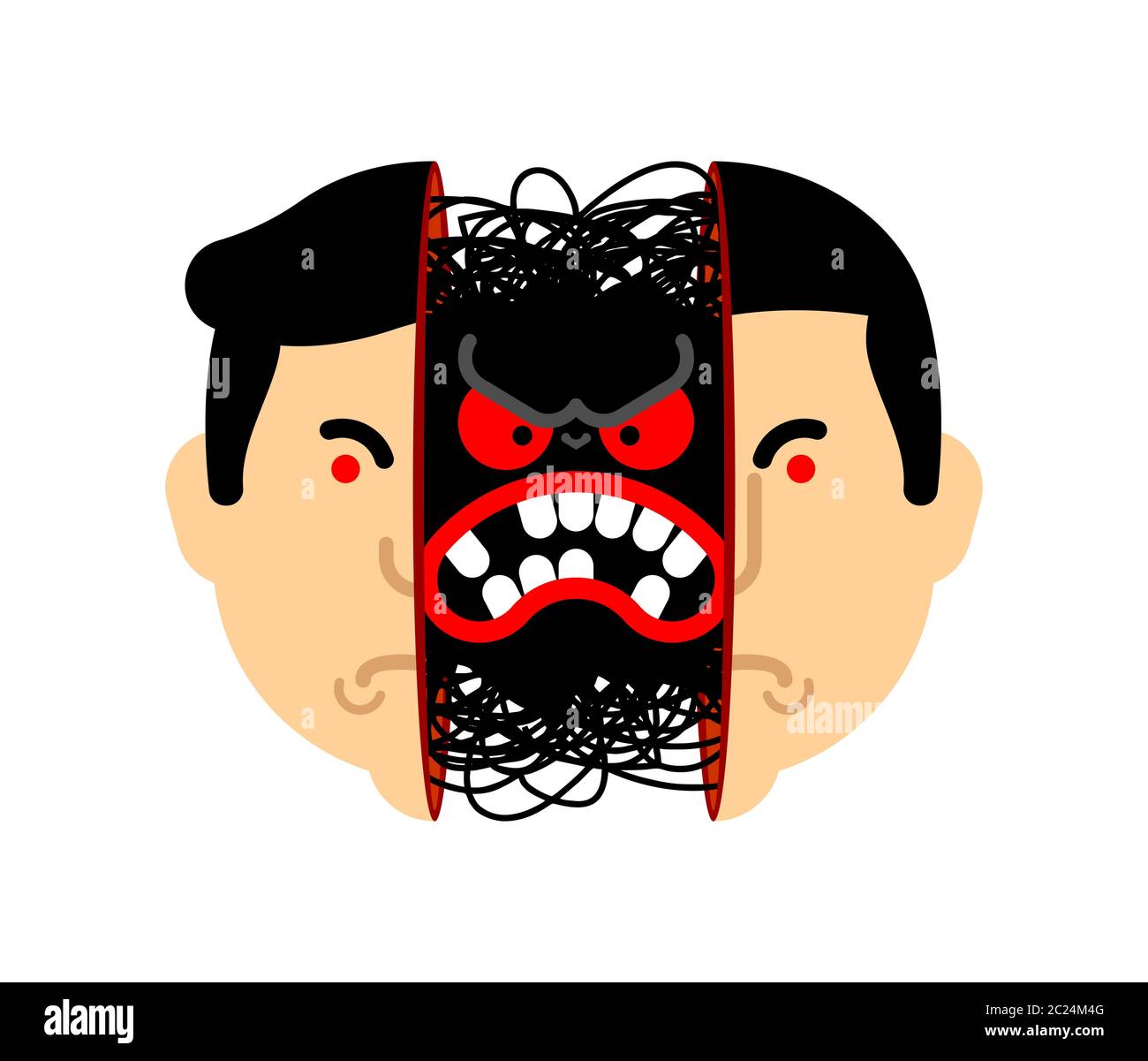 Pain in human brain Stock Vector Images - Alamy