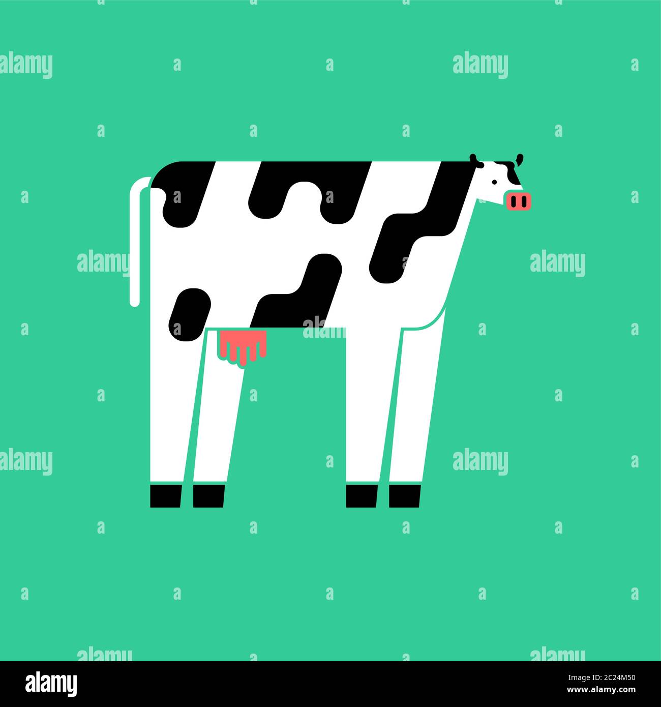 Cartoon cow isolated. Animal beef vector illustration Stock Vector ...