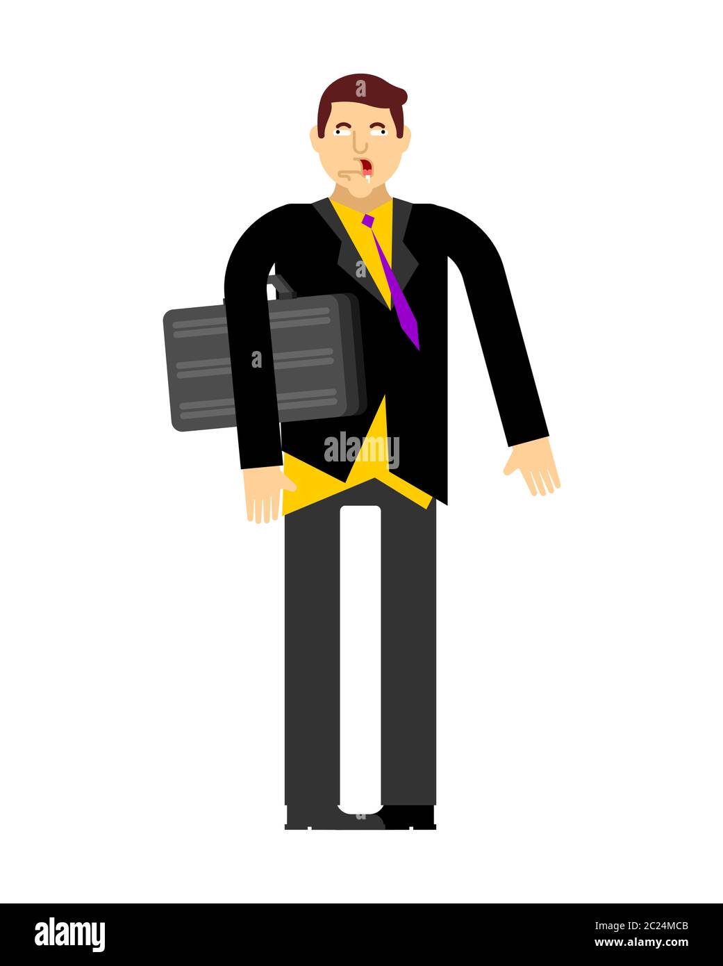 Idiot boss. Nerd businessman isolated. vector illustration Stock Vector ...